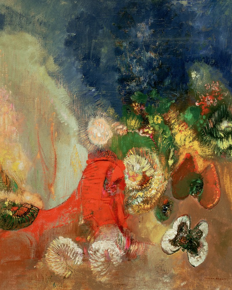 Die Rote Sphinx, ca. 1912 von Odilon Redon: Kunstdruck